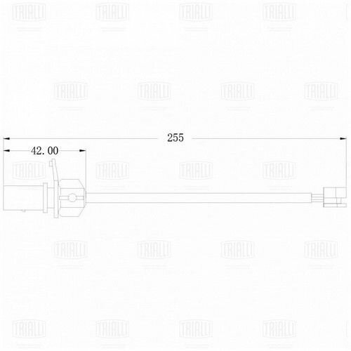 Датчик износа колодок для а/м Audi A6 (11-)/Q5 (08-) передних L 255, TRIALLI PFS4170