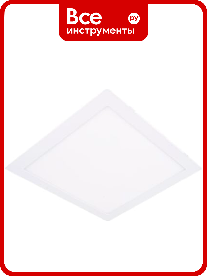 Светильник встраиваемый Ecola LED downlight 2021 Квадратный даунлайт с драйвером 24W 220V 6500K 300x300x20 DSRD24ELC