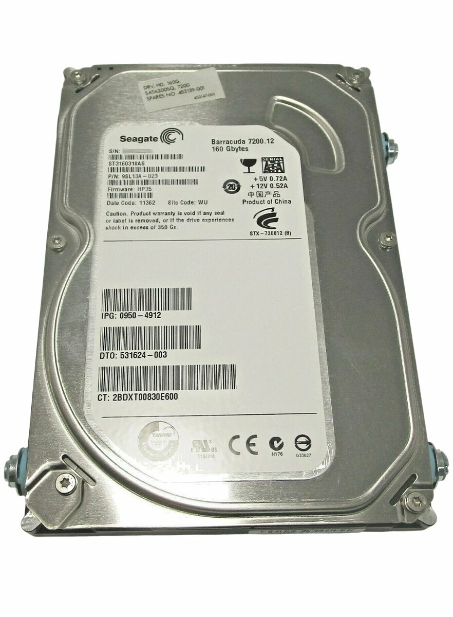 Жесткий диск HP 160Gb 7200 SATAII 3.5" HDD