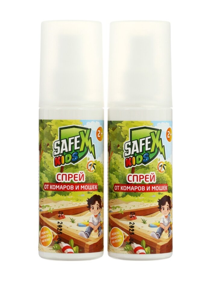 Спрей от комаров SAFEX Kids 2 штуки