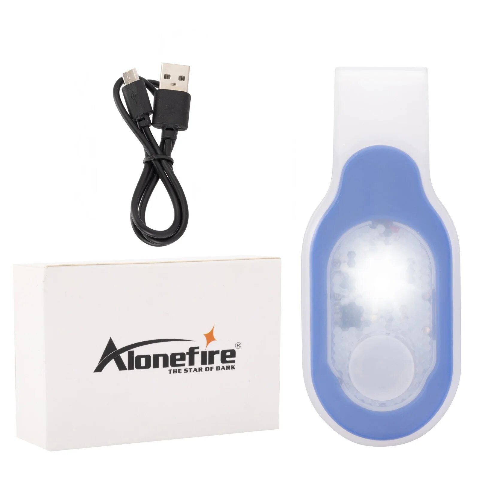 Alonefire USB фонарь белый теплый свет детский Голубой, Blue White light