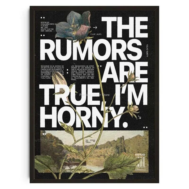 Постер "The Rumors Are True" 50x70см, цвет 28, без рамки