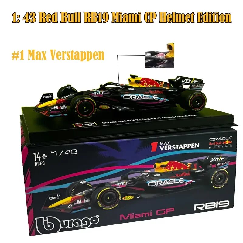 Bburago 1:43 Red Bull RB19 Miami GP Verstappen