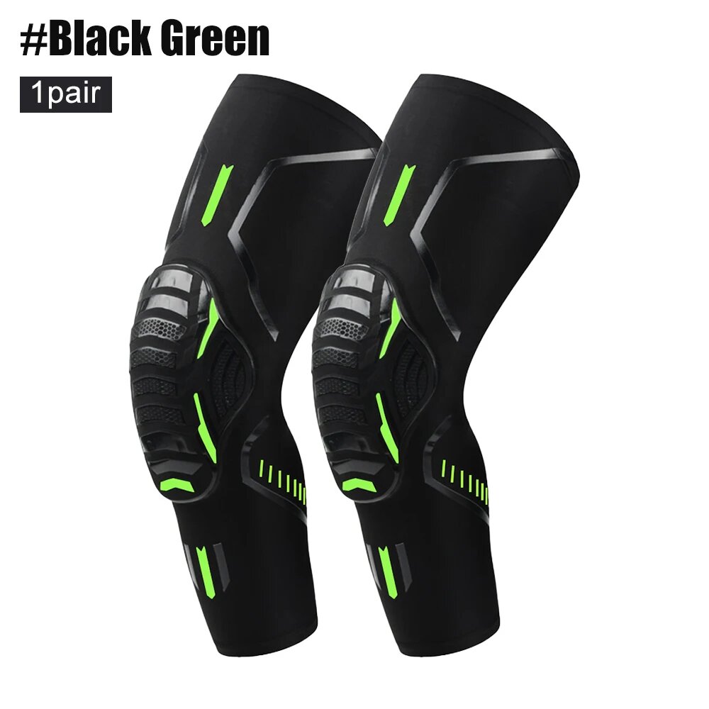 Спортивные компрессионные наколенники и налокотники Elbow & Knee Pads Зеленый, L, Black Green