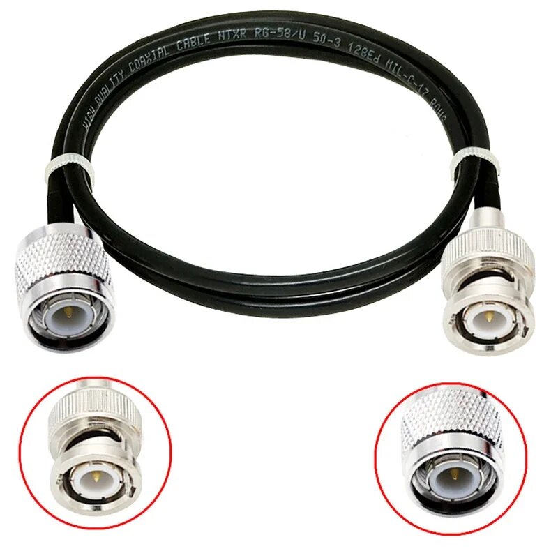 Коаксиальный адаптер BNC-TNC-BNC JINYUSHI RG58 1M