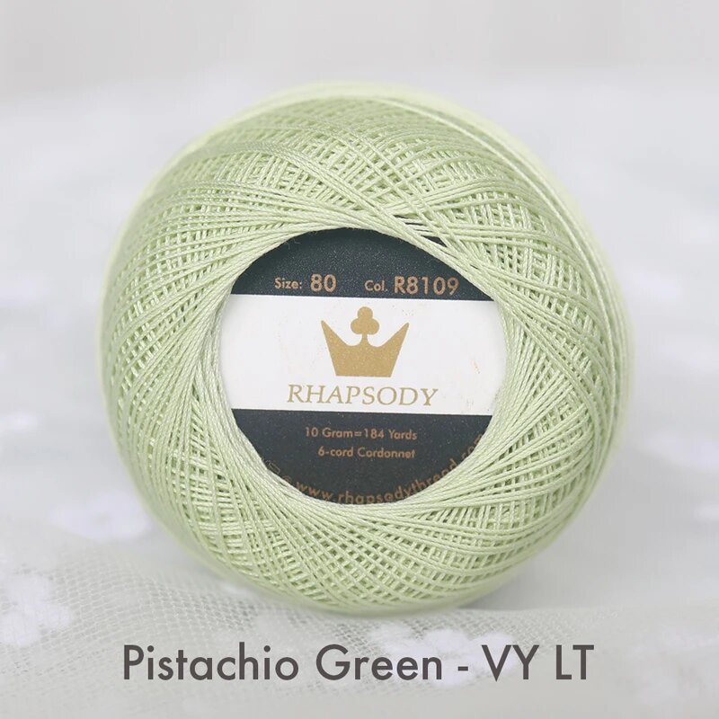 Пряжа Rhapsody Pistachio Green - VY LT, 10г, 8109
