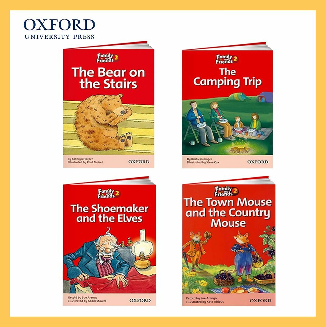 Family and Friends 2 Readers - Комплект 4в1: The Town Mouse and the Country Mouse, The Shoemaker and the Elves, The Camping Trip, The Bear on the Stairs reader