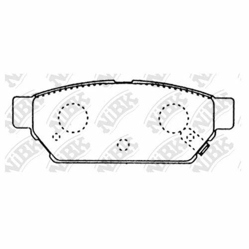 Комплект задних тормозных колодок Nibk PN3314 для Mitsubishi Carisma, Colt IV, V, Lancer IV, V, VI, Mirage V