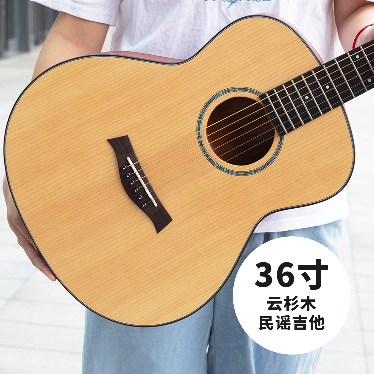 Акустическая гитара Электроакустическая MODEL-JB 6-струнная, корпус Ель 4/4