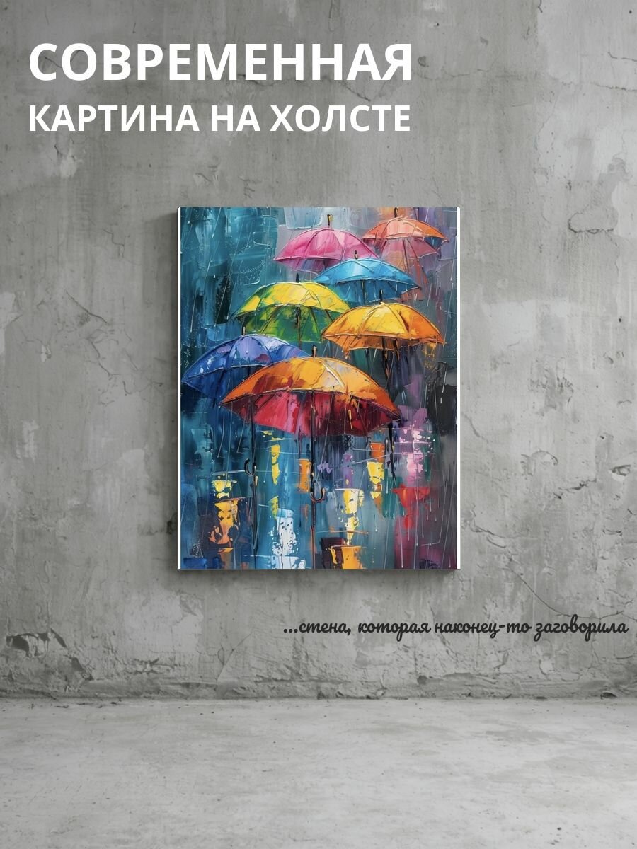 Картина на холсте Зонтики 30x40 см