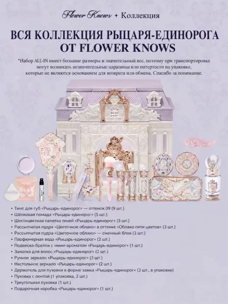 Flower Knows новинка: подарочный набор Рыцарь-единорог ALL IN