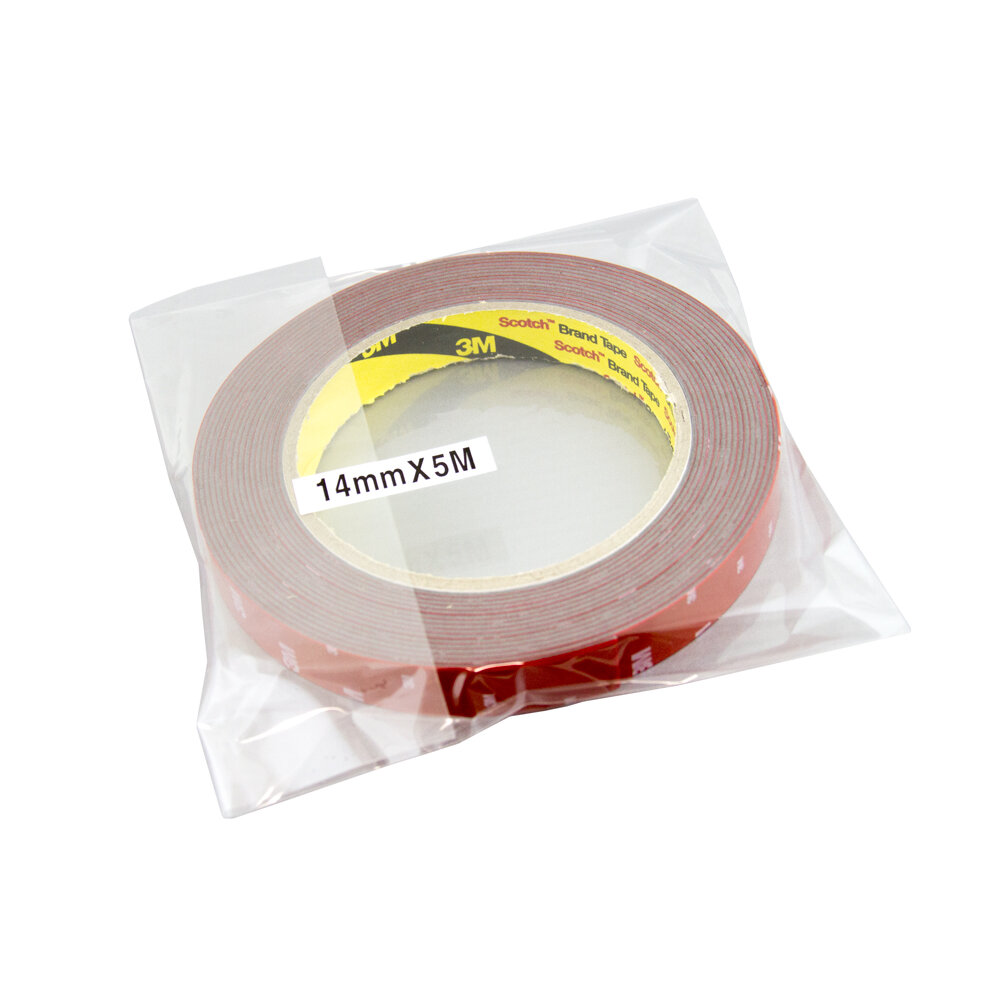 Скотч монтажный 3M MTF Light TAPE ACRL, двусторонний, акриловый, серый, 14 мм x 5 м