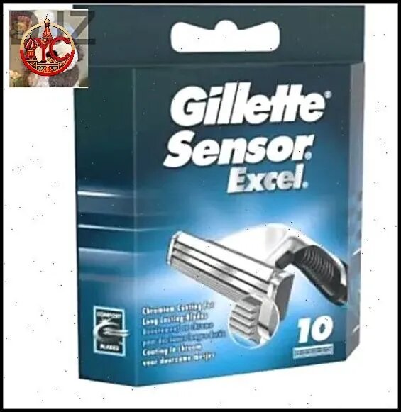 Сменные кассеты для бритья Sensor Excel, 10 шт, подходит для всех бритв линейки Sensor