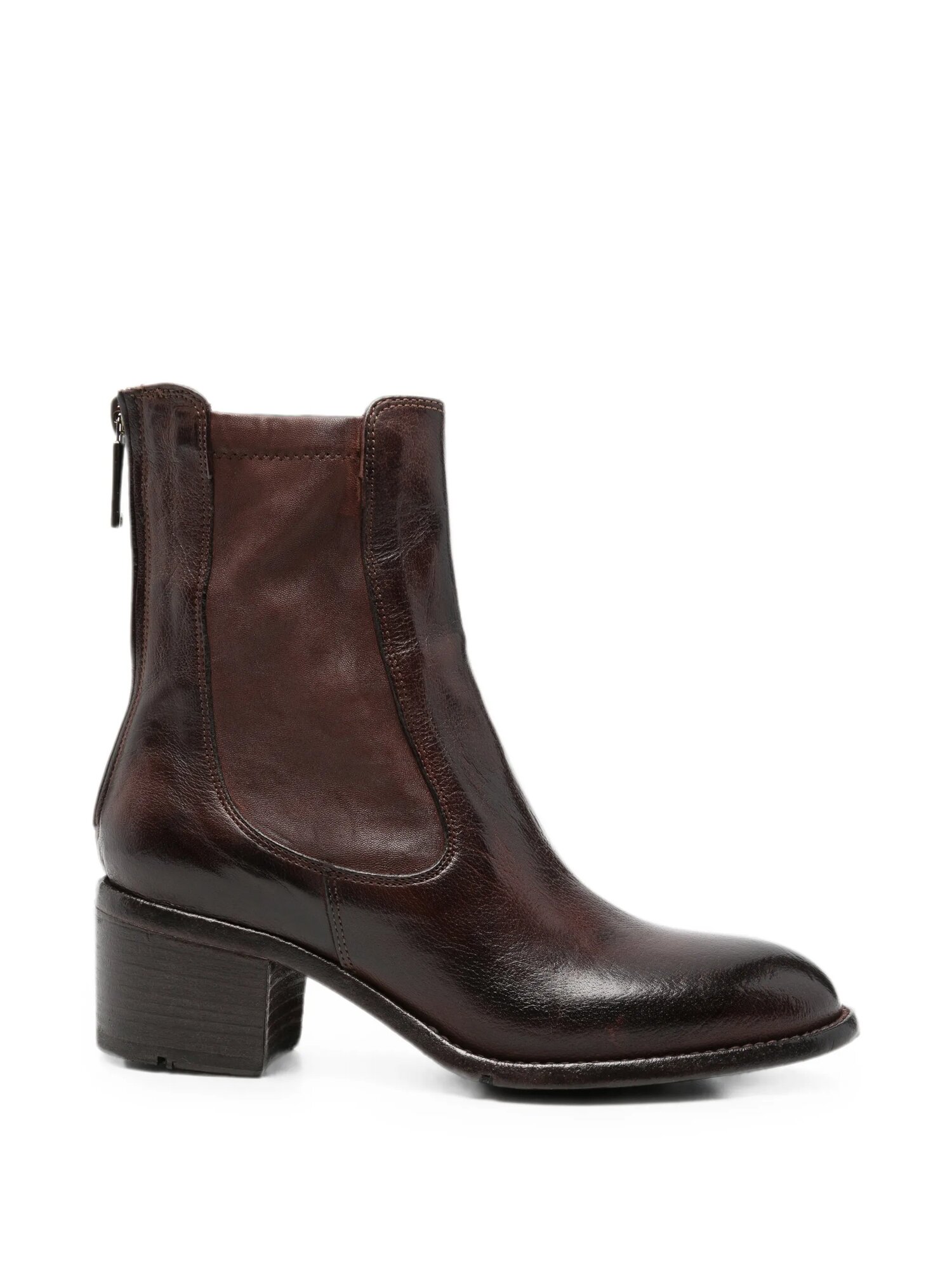 Ботинки Rear-zip leather ankle boots