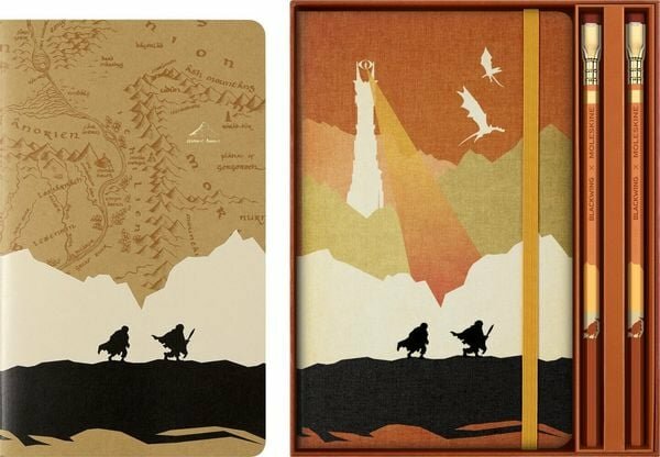 Набор блокнот Moleskine в линейку, тетрадь, карандаши Lord of Rings 130*210 твердая обложка