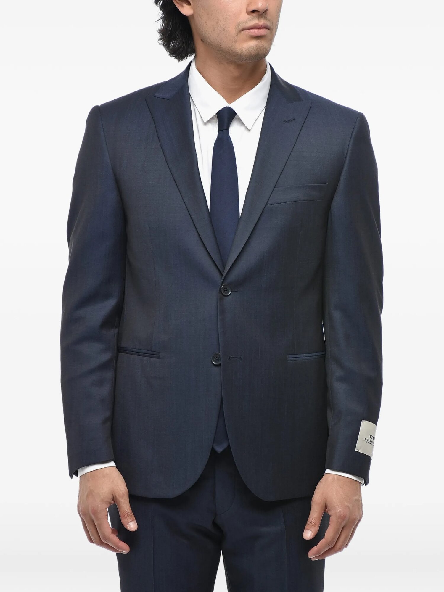 Комбинезон Corneliani Single-breasted peak-lapel suit, размер 48, blue — фото 1