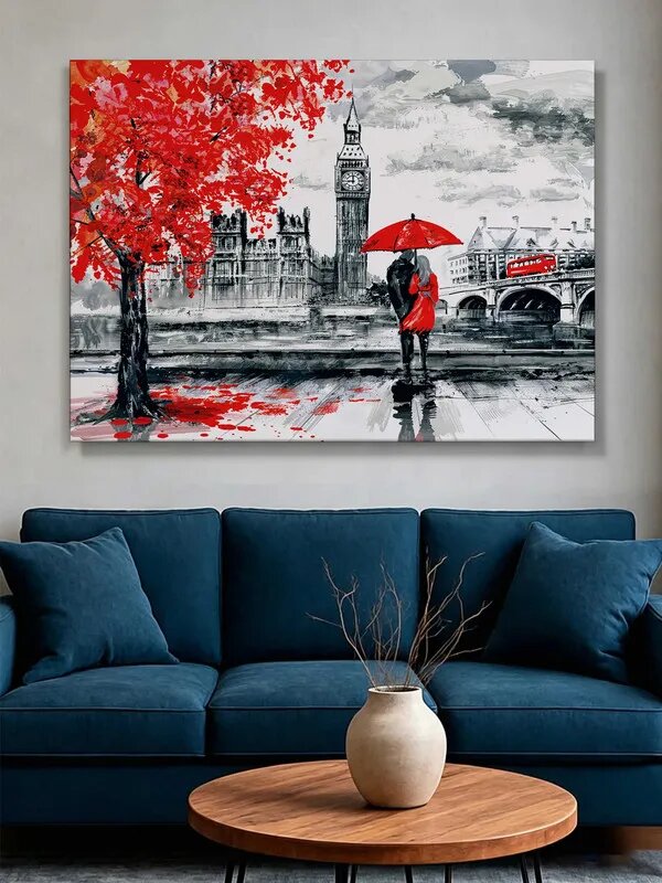 Картина "大本钟与红叶情侣" 40x60 см, 1