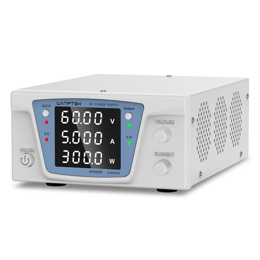 Лабораторный источник питания, 0-60B 0-5A wanptek KPS605N