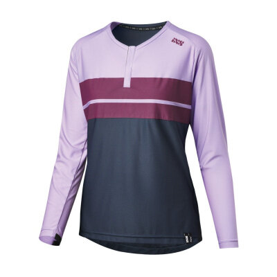 Велоджерси женская IXS Flow Lite 1.0 Henley (Lavender/Marine, S, 2026 (473-510-5670-157-36))