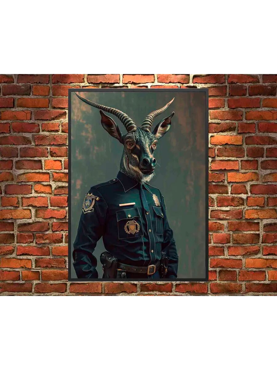 Орикс-животное-полицейский 3, Плакат 30x42см