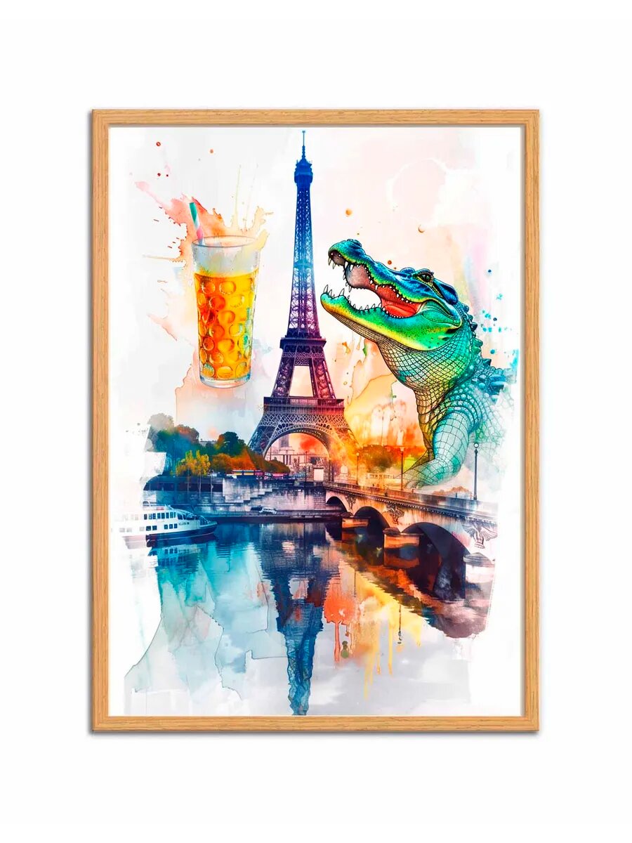 Напиток из животных-аллигаторов Beer2, Плакат 30x42см