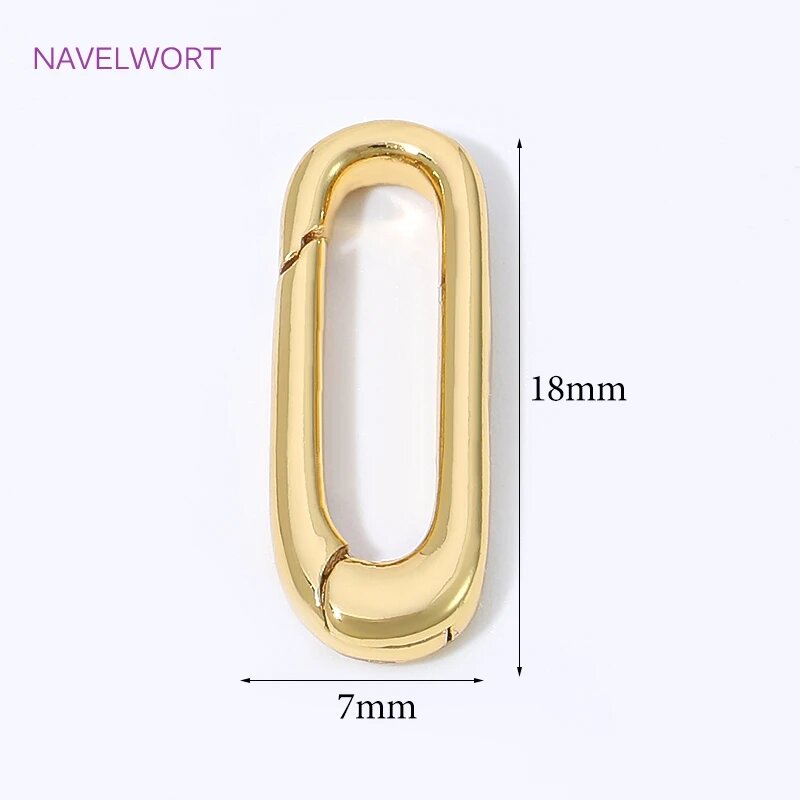 Застежки-карабины NAVELWORT золотые латунные 4 pieces, Желтый, 18K Gold Plated