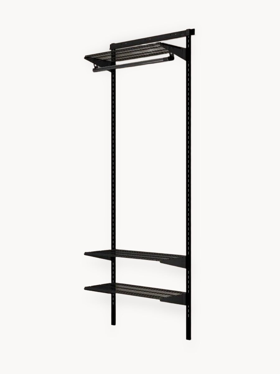 Гардеробная система, гардеробная Abelle AB-135-1 черный, Металл, 63х205х35 см