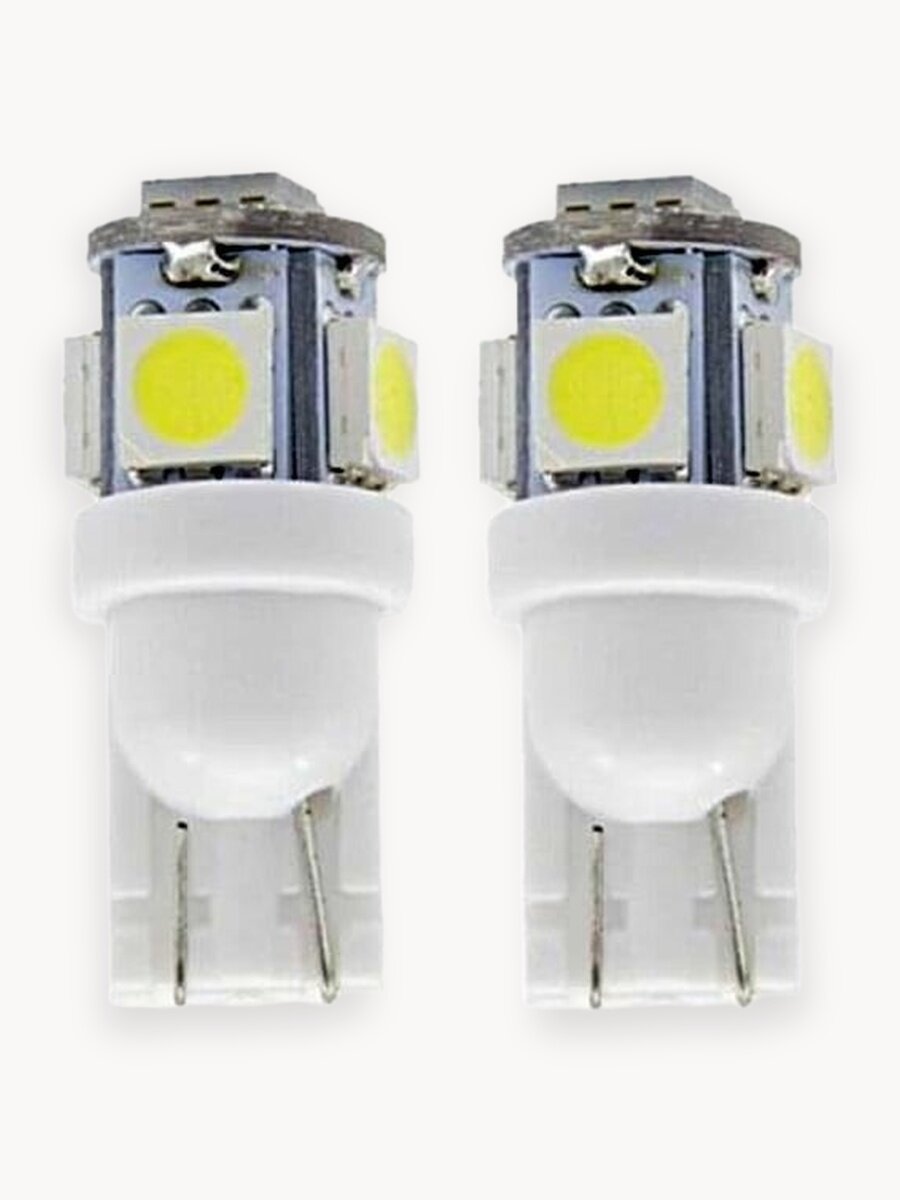 Лампа сигнальная светодиодная W5W 5LED 24V W2.1x9.5d 6000K, Airline AEAR303