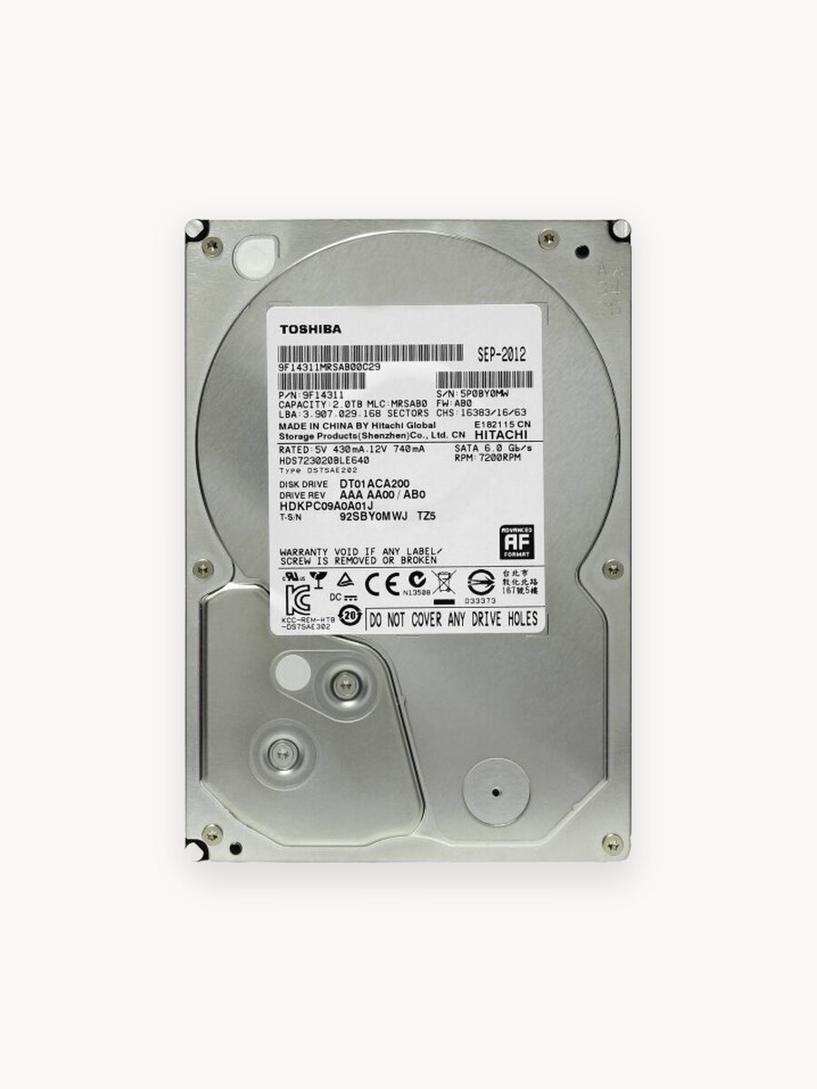 Жесткий диск Toshiba HDKPC09A0A01 2Tb SATAIII 3,5" HDD