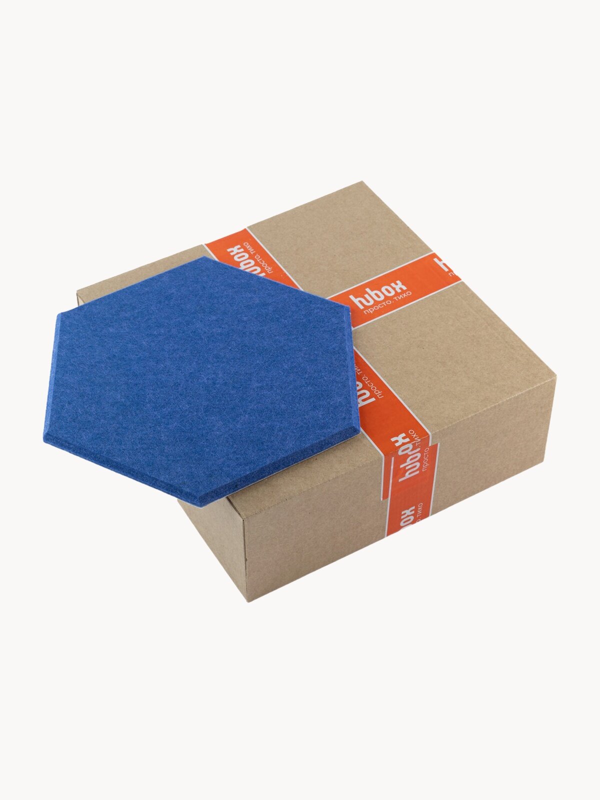 Акустические панели звукопоглощающие самоклеящиеся. Звукоизоляция для стен Hubox, 3 шт. соты, синий