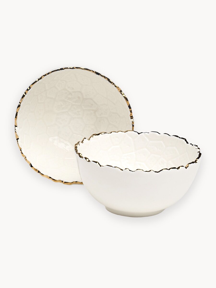 Набор салатников lefard charm 2 шт. 11*5,5 см 250 мл (с золотой линией) KSG-779-355