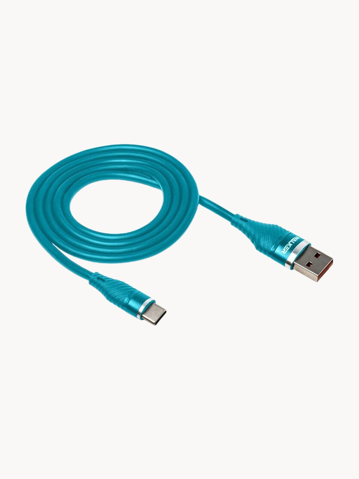 Кабель USB TYPEC, WALКЕR, для быстрой зарядки и передачи данных, 3.1А, 48Вт, 1м, переходник на андроид, провод для айфона 15/16, как ugreen, baseus, синий