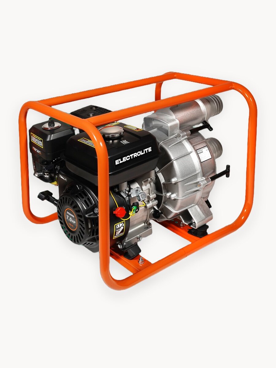 Мотопомпа бензиновая ELECTROLITE WВ-80 ( 1300 л/мин, 80 мм, 7 л. с. )