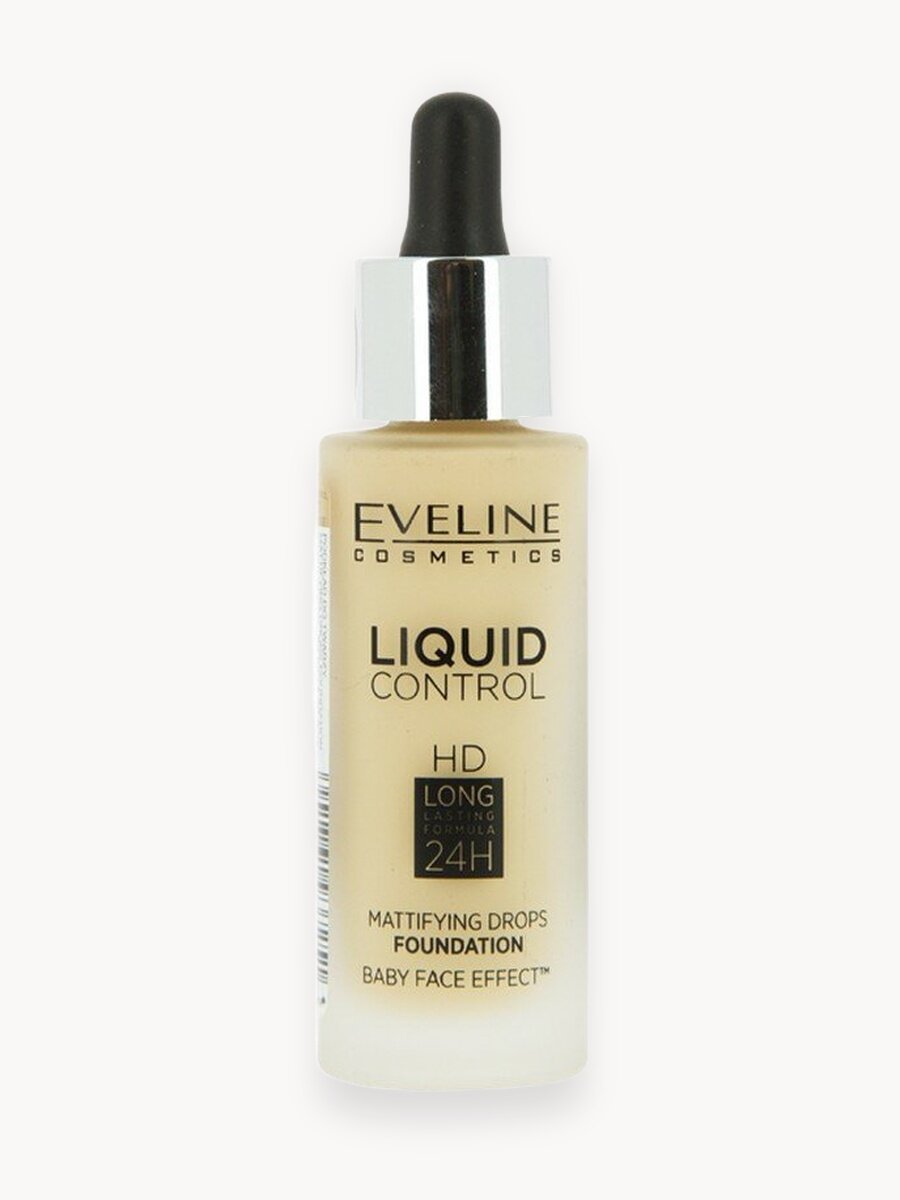 Крем тональный для лица EVELINE LIQUID CONTROL тон 20 жидкий