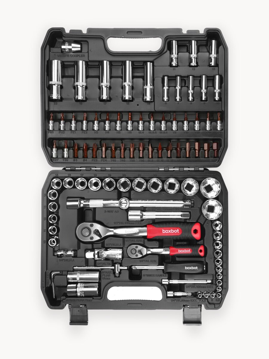 Набор инструментов универсальный Boxbot, 1/4", 1/2", 94 предмета, Сталь Cr-V, WR-94