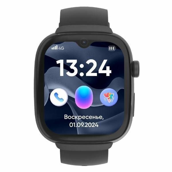 Часы с GPS трекером Elari KidGram Watch 4G черный + сим-карта Билайн