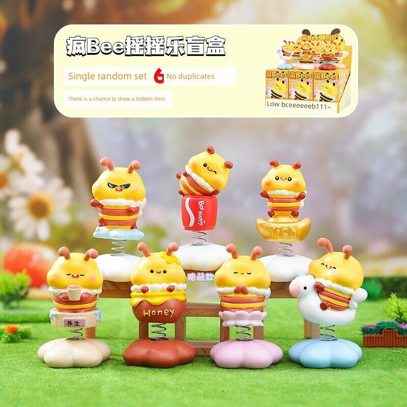 Коллекционная фигурка пчелы Bee King (слепая коробка), новинка 2024 года, милая фигурка пчелы для девочек, приз/подарок