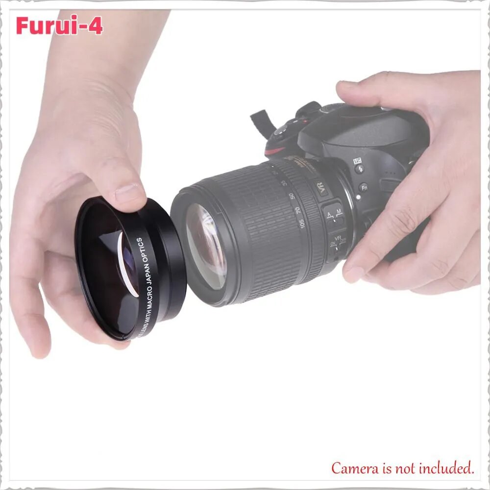 67mm HD широкоугольный объектив, сменная макро-линза, для фотоаппаратов Canon и Nikon