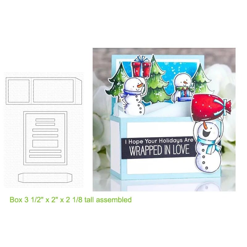 Металлическая вырубная форма Pop Up BOX для создания открыток на день рождения (только для изготовления бумажных открыток)