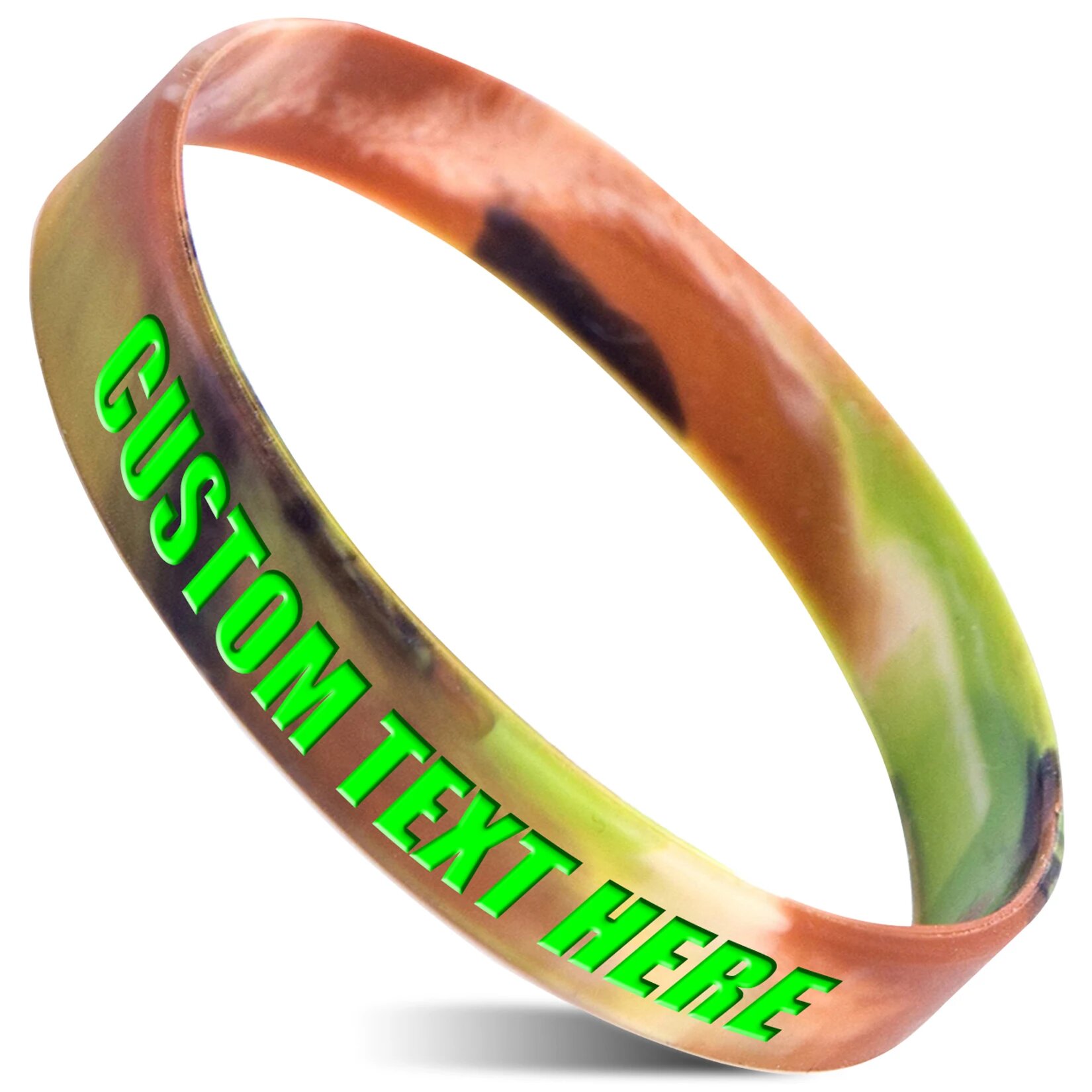 Силиконовый браслет Camo Wristband с текстом, 500 шт.