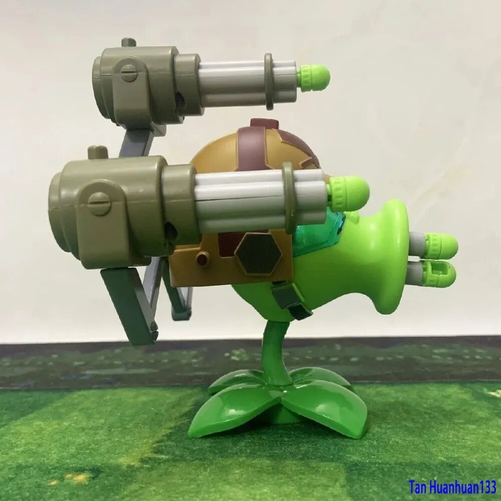 Игрушка-Пулемет горох Plants vs. Zombies, фигурка из ABS пластика, коричневый/зеленый — фото 1