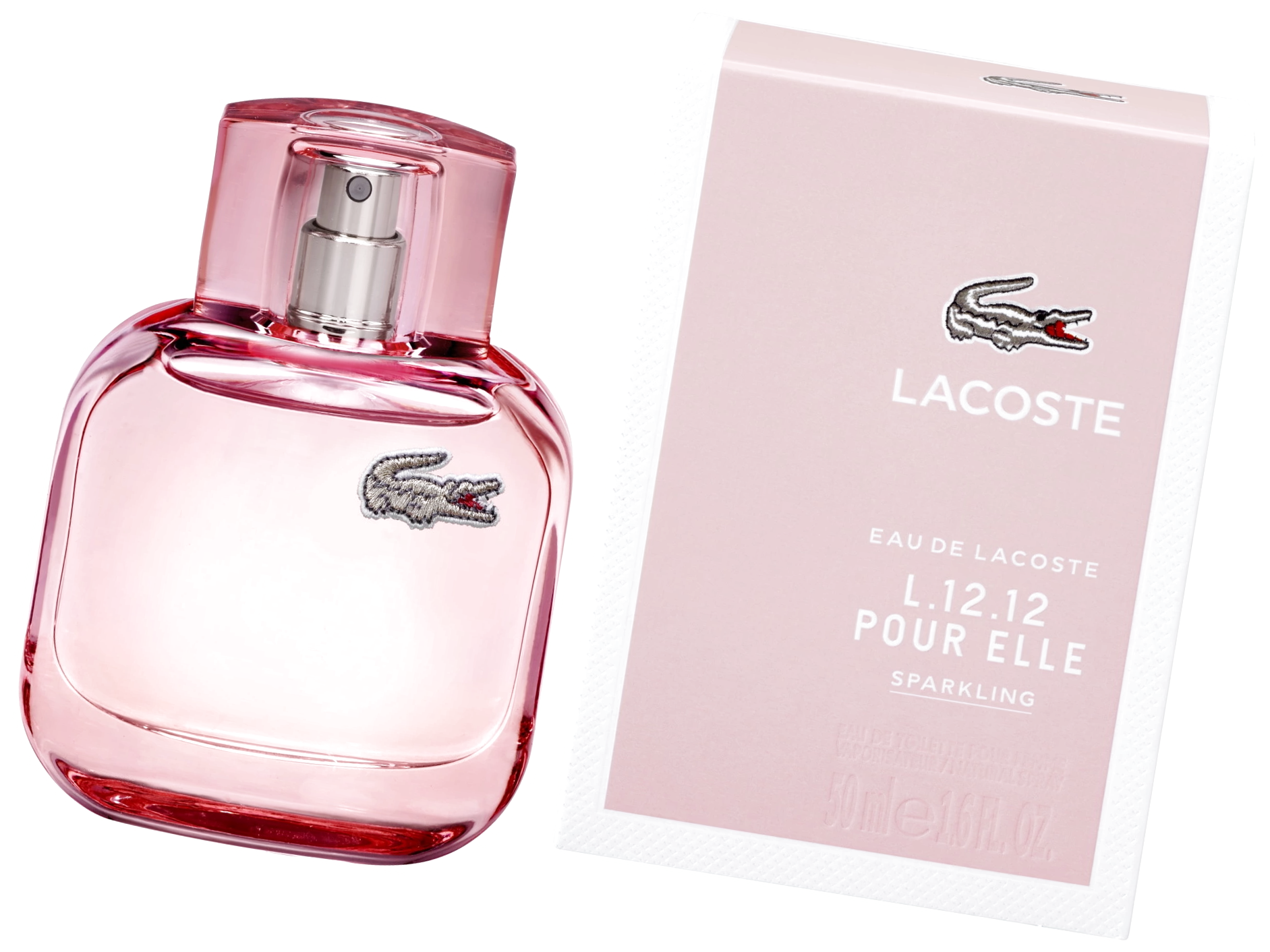 Lacoste Eau De Lacoste L 12.12 Pour Elle Sparkling 50 мл женский парфюм - Лакосте розовые