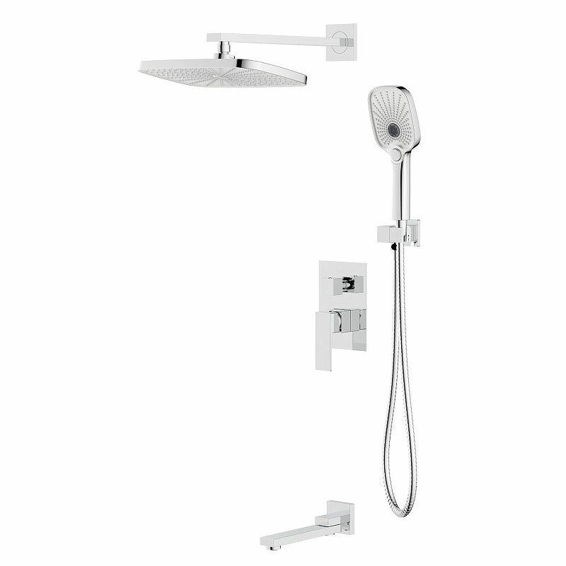 Душевая система с изливом Azario Реуса AZ-K7367 хром