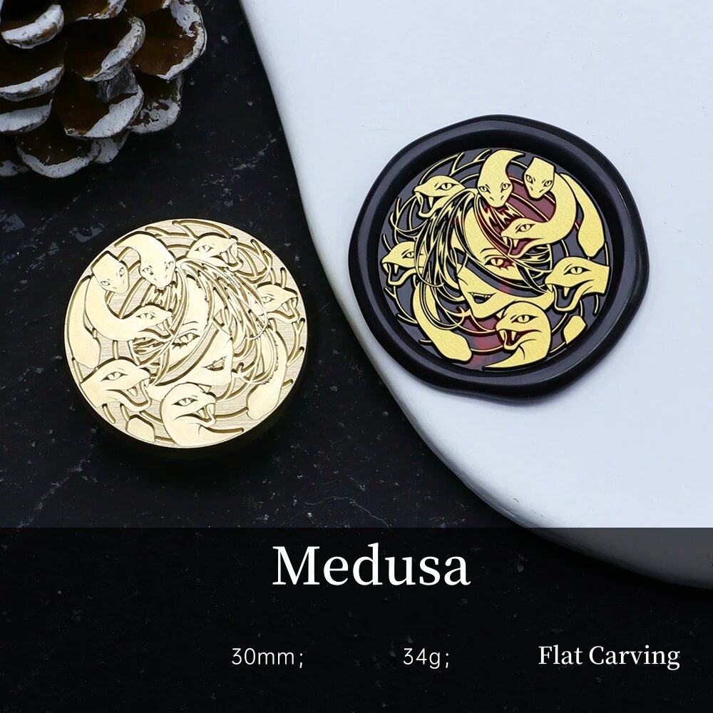 Ретро сургучная печать Medusa