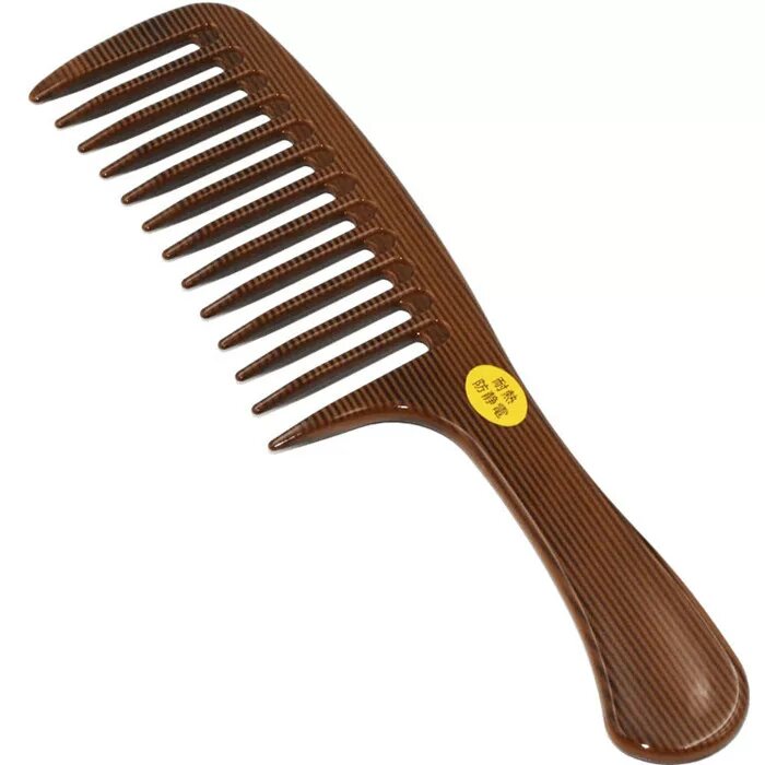 Пластиковая расческа с крупными зубьями для укладки волос с рисунком леопардового принта, прочная и удобная для