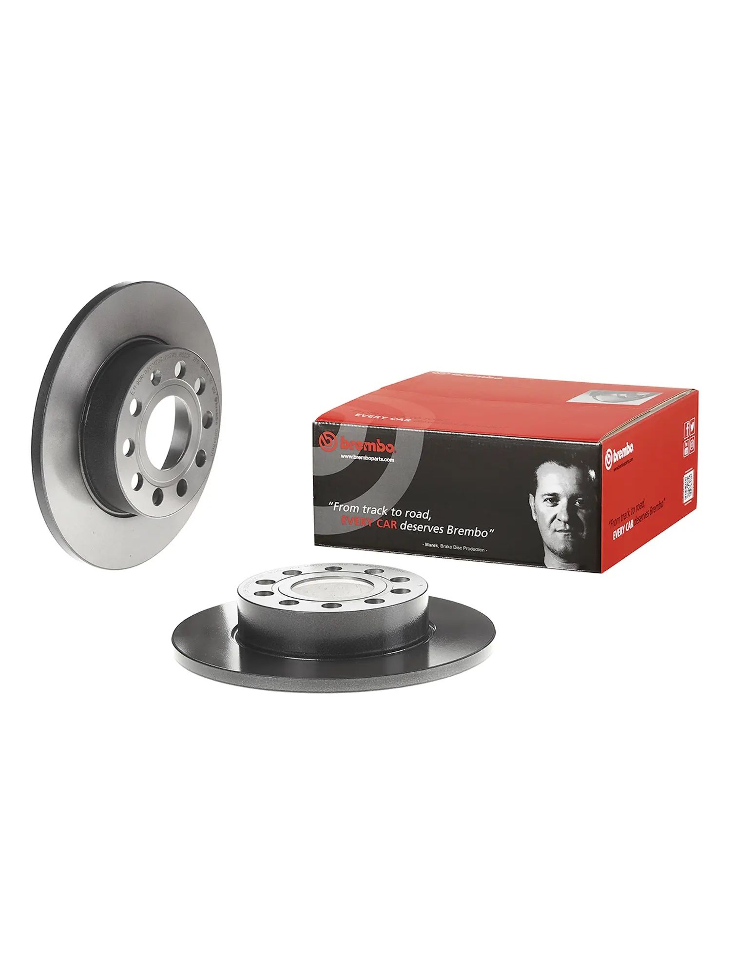 Диск тормозной сплошной задний BREMBO (08.9488.11) Prime UV Coated