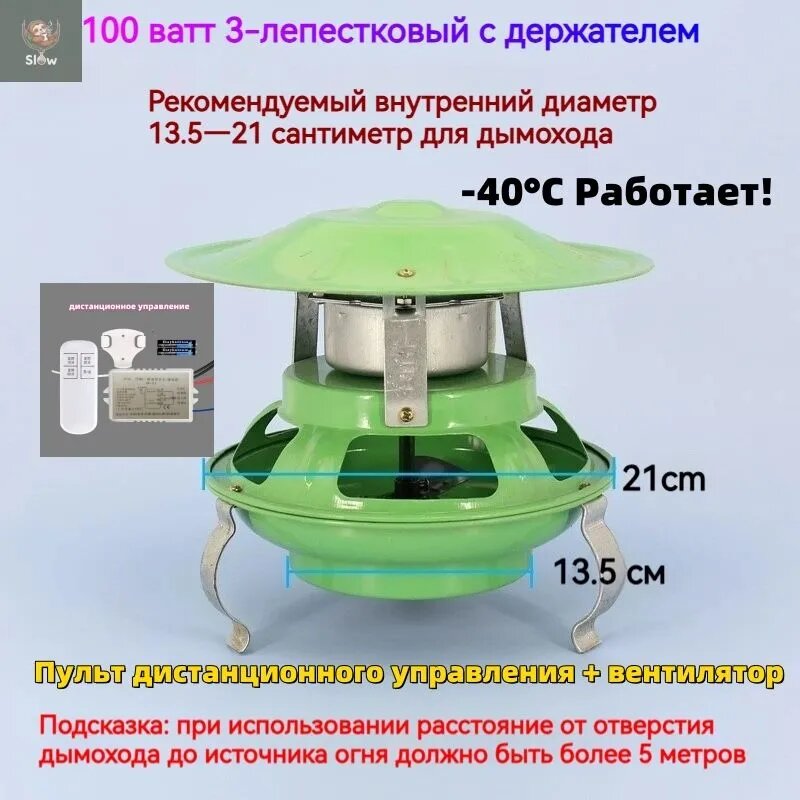 Дымосос для дымохода и камина, Автоматический удалитель дыма, Тягодутьевая машина, Усилитель тяги, Для печи, бани, гаража (220В)