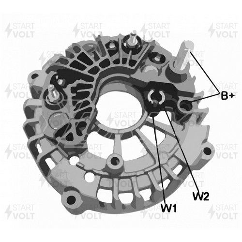 Мост диодный генератора для а/м Mercedes-Benz C W204 (07-)/E W212 (09-) 1.8T (с крышкой), STARTVOLT VDB1508