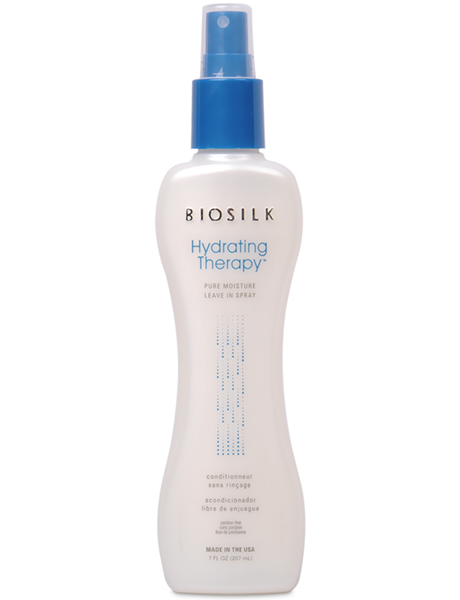 BIOSILK HYDRATING THERAPY PURE MOISTURE LEAVE - IN SPRAY Спрей - кондиционер несмываемый для восстановления и увлажнения волос 207 мл.