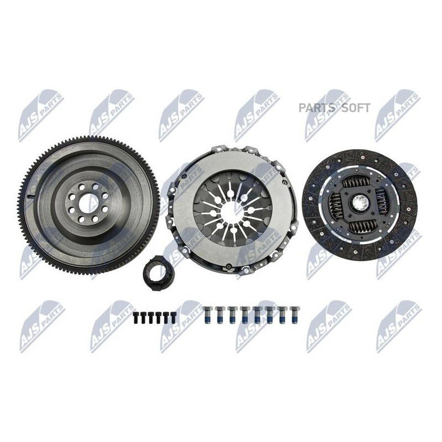 Комплект сцепления с одномассовым маховиком BMW E46 320,323 98-05, E39 520,523,525 96-03 от официального дистрибьютора, NTY, артикул NZSBM005
